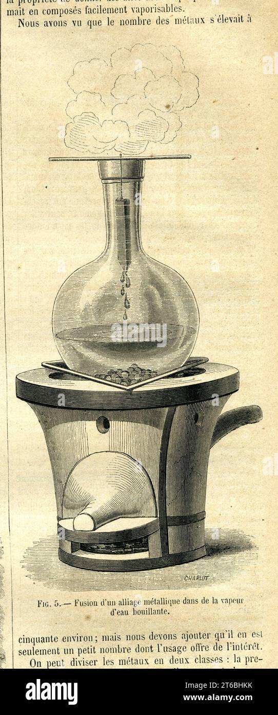 Using steam to make an alloy of two metals Stock Photo - Alamy