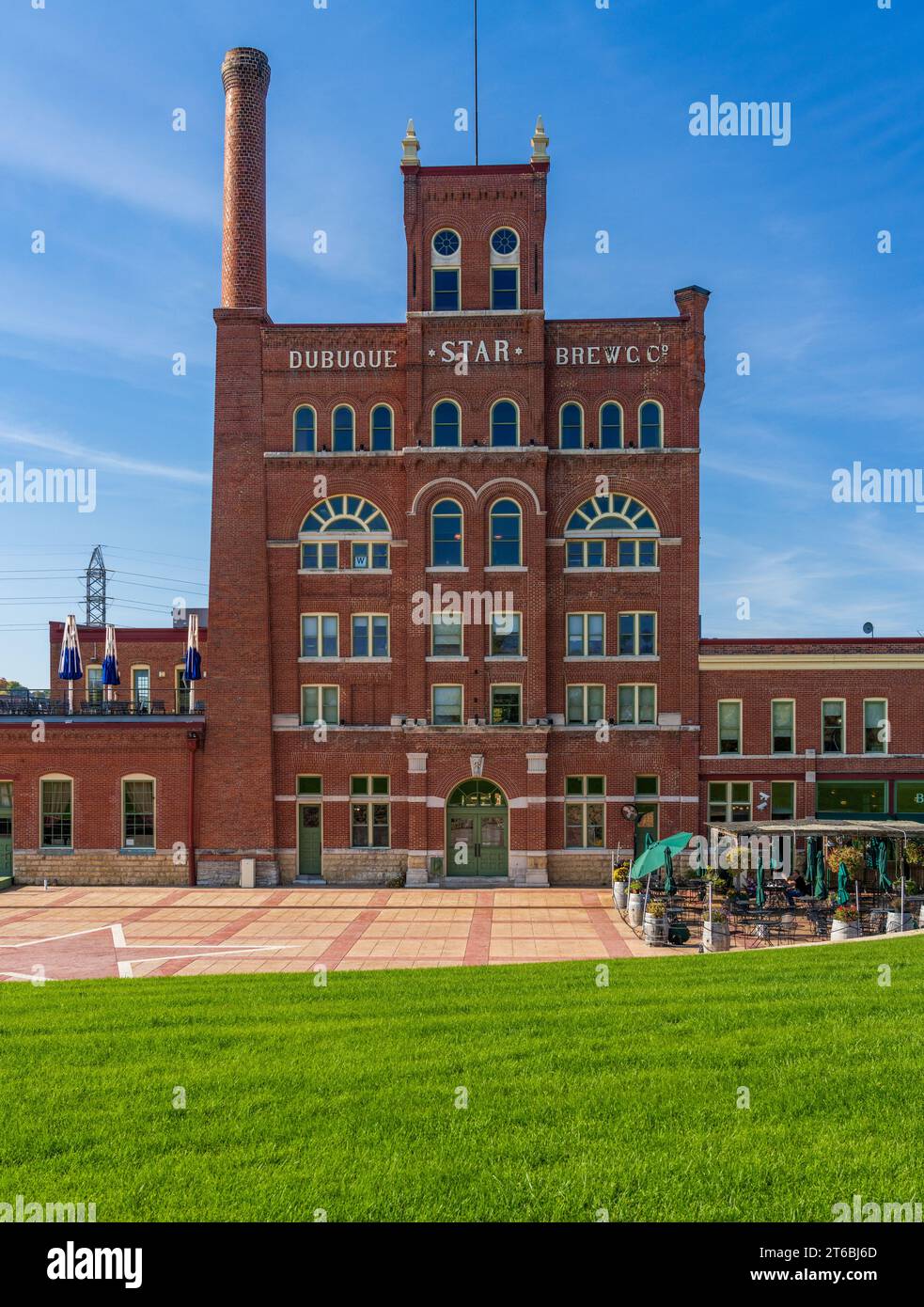 Dubuque, IA - 17 October 2023: Historic Dubuque Star Brewery alongside ...