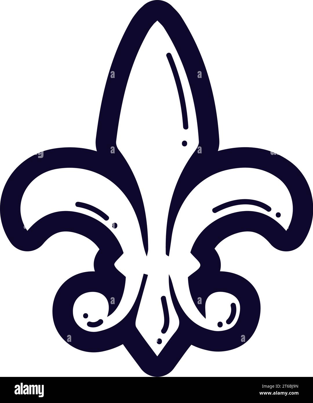 Isolated Lis flower icon Heraldic symbol Vector Stock Vector Image ...