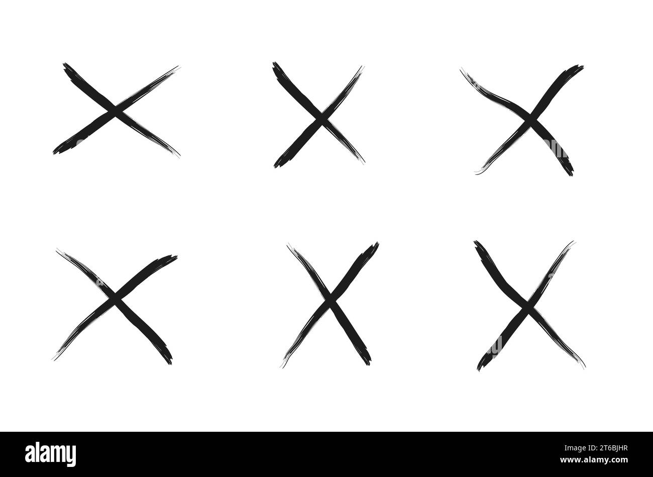 Grunge X mark set. Crossed X symbol vector illustration collection ...