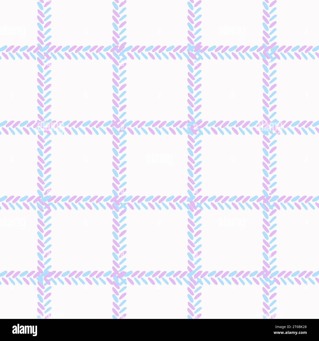 Cute pastel knitted Vector Pattern. Hand drawn doodle purple blue ...