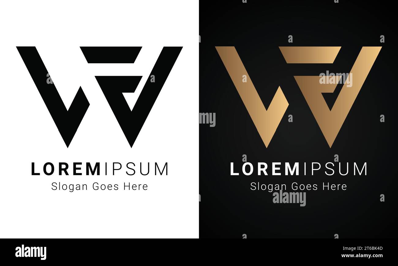 Wf letter design hi-res stock photography and images - Alamy