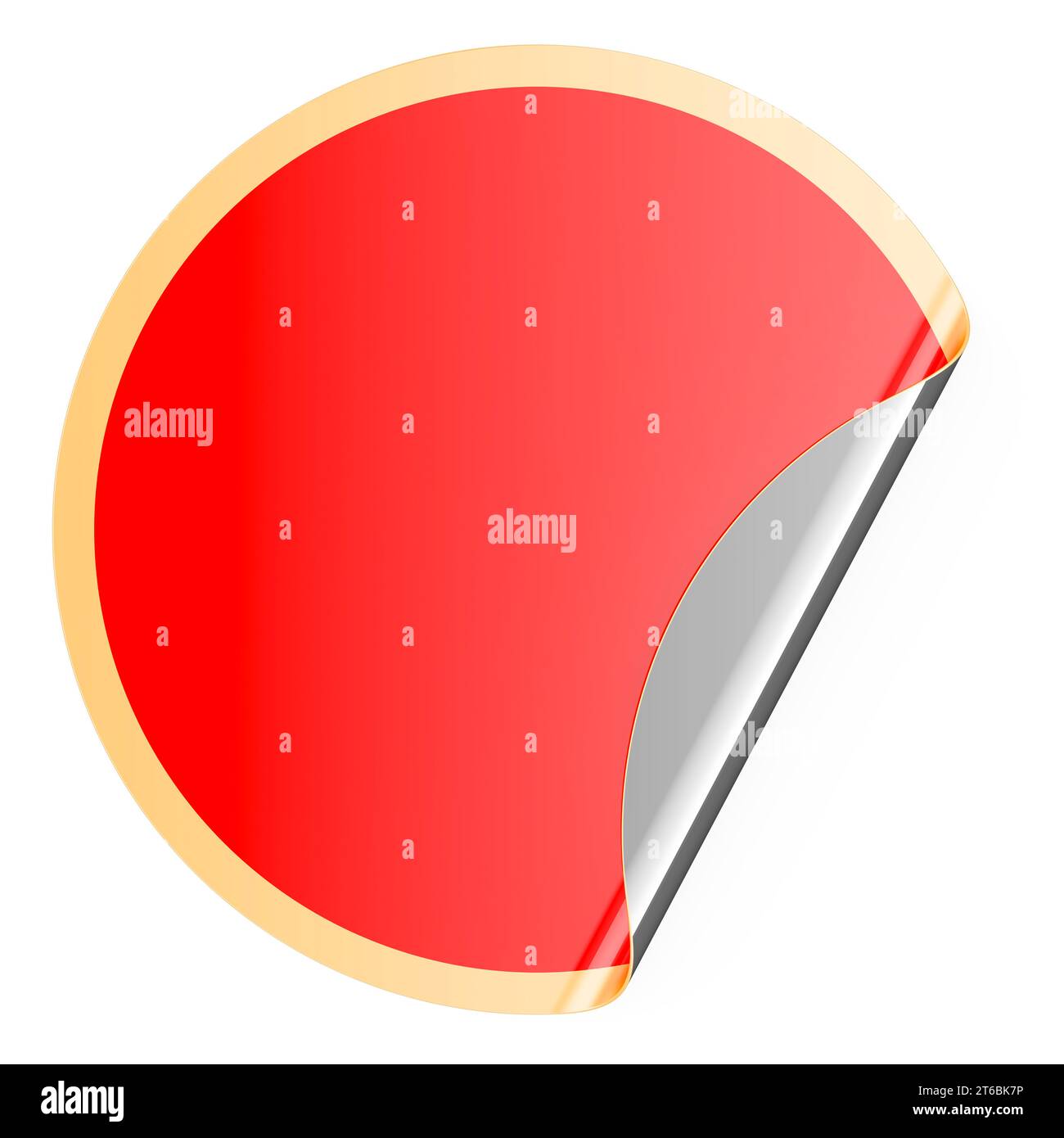 Red circle sticker, Blank mockup sticker. 3D rendering isolated on ...
