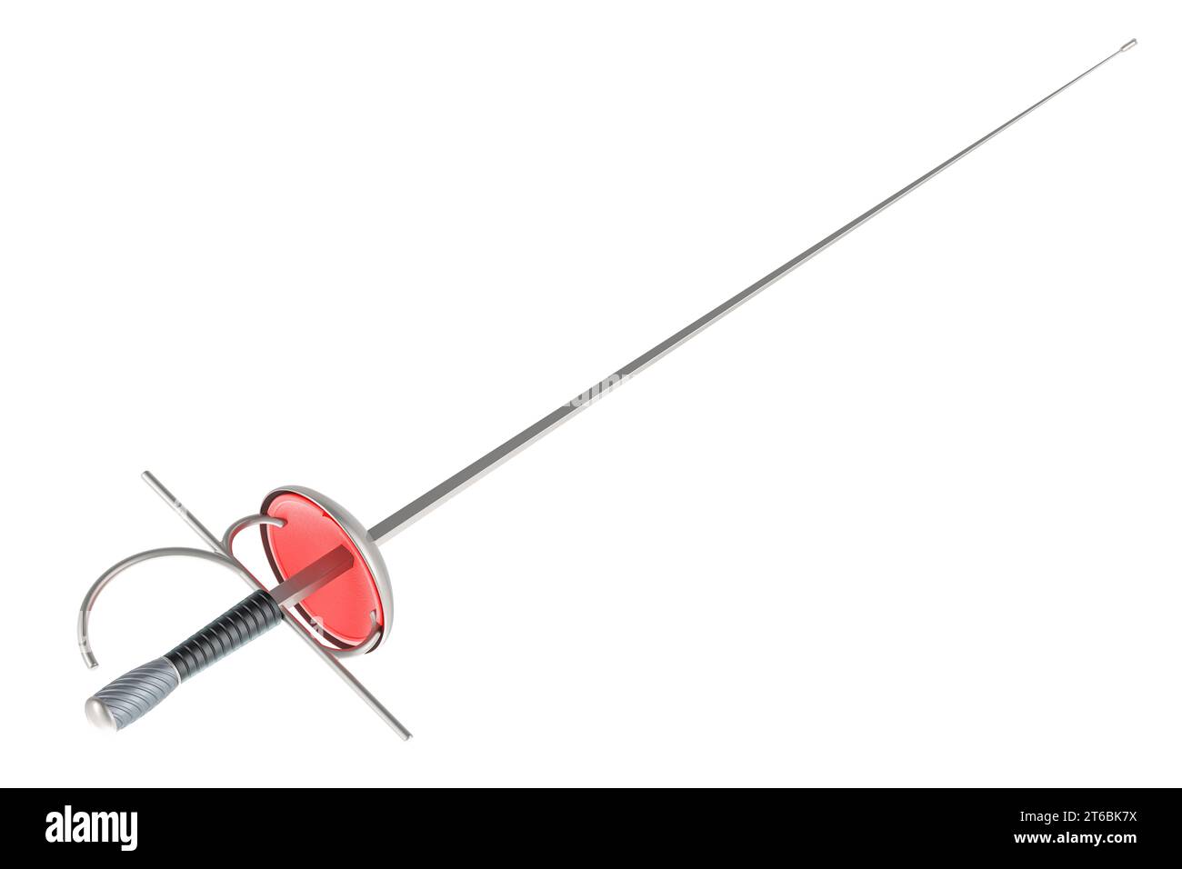 Foil Fencing, 3D rendering isolated on white background Stock Photo - Alamy