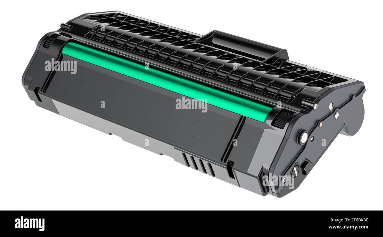 Toner cartridge. Laser toner for laser printer, 3D rendering isolated ...