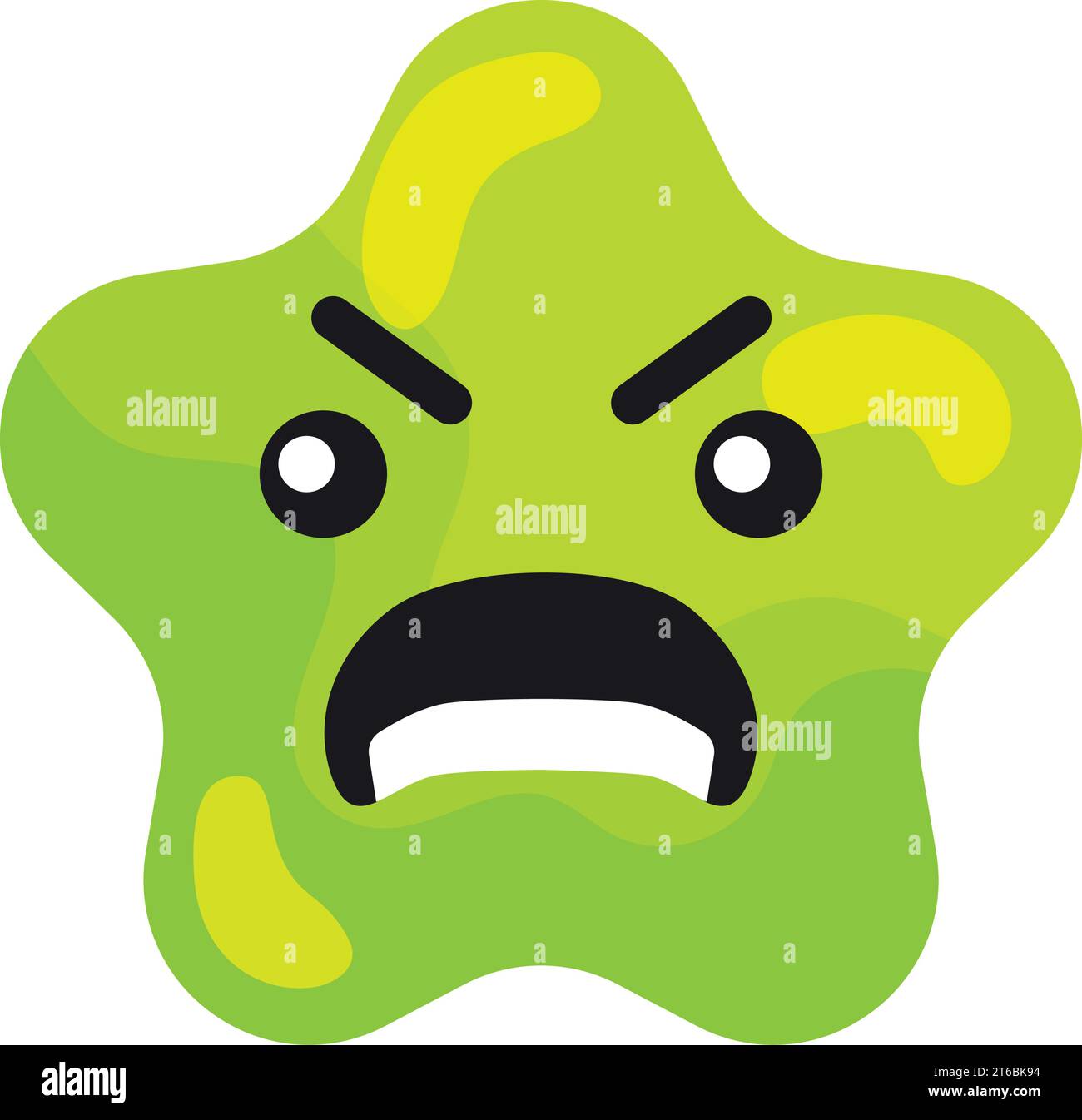 Isolated angry cute star shape emoji Vector Stock Vector Image & Art ...