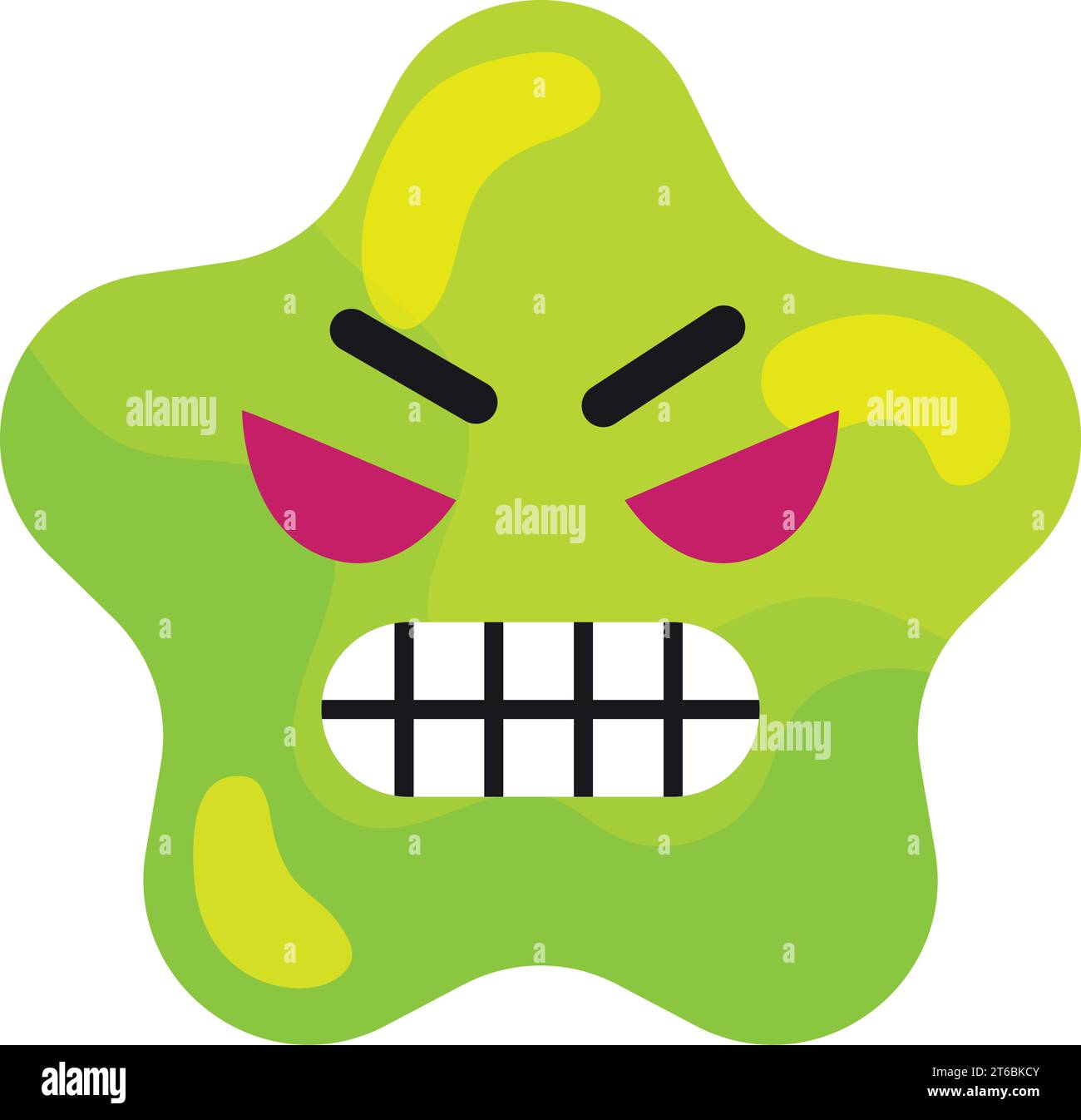 Isolated angry cute star shape emoji Vector Stock Vector Image & Art ...