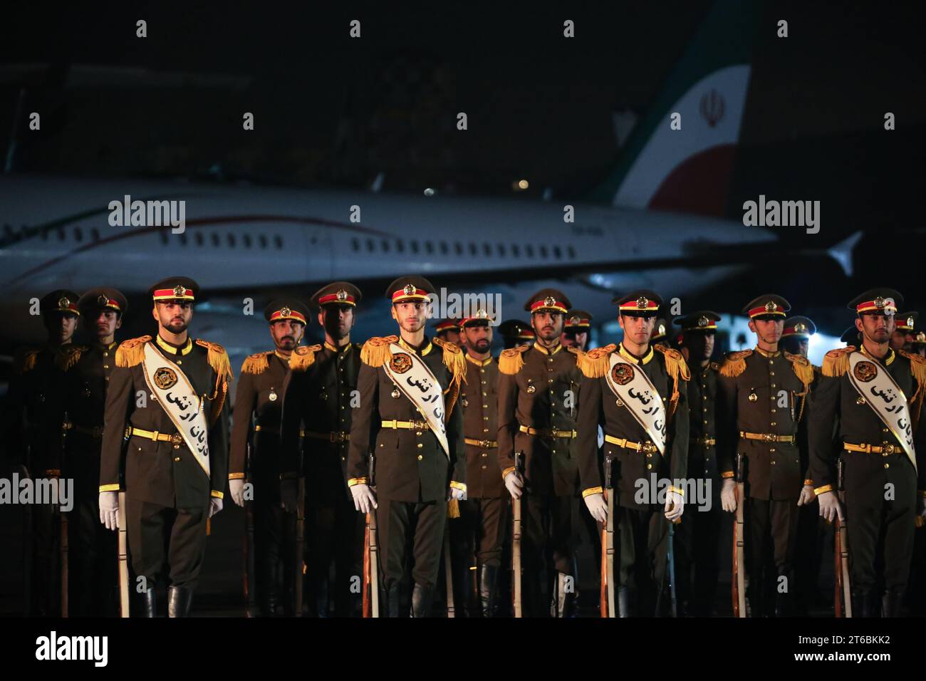 Tehran, Iran. 9th Nov, 2023. Honor guard prepares before Iranian ...