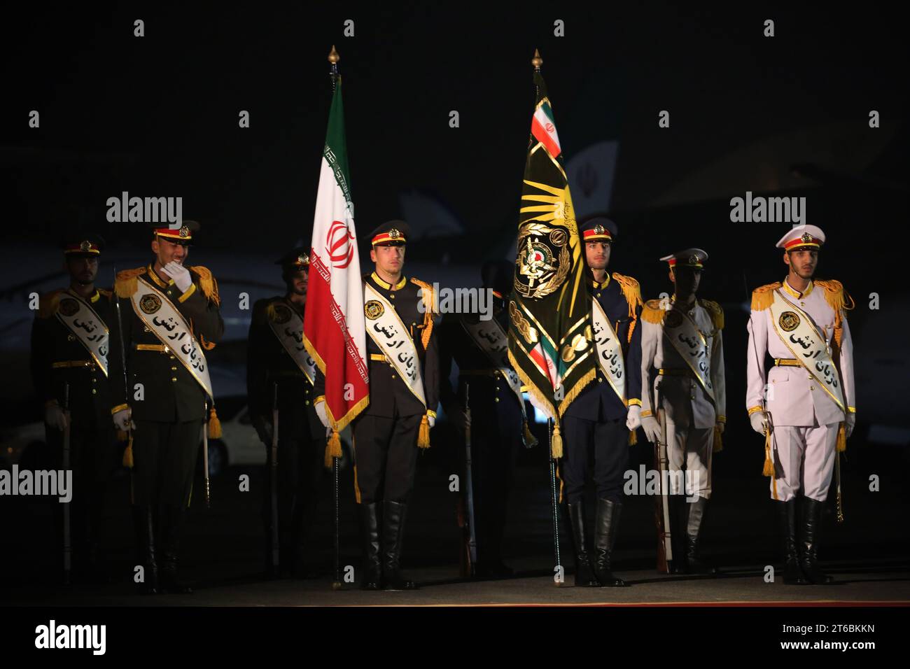 Tehran, Iran. 9th Nov, 2023. Honor guard prepares before Iranian ...