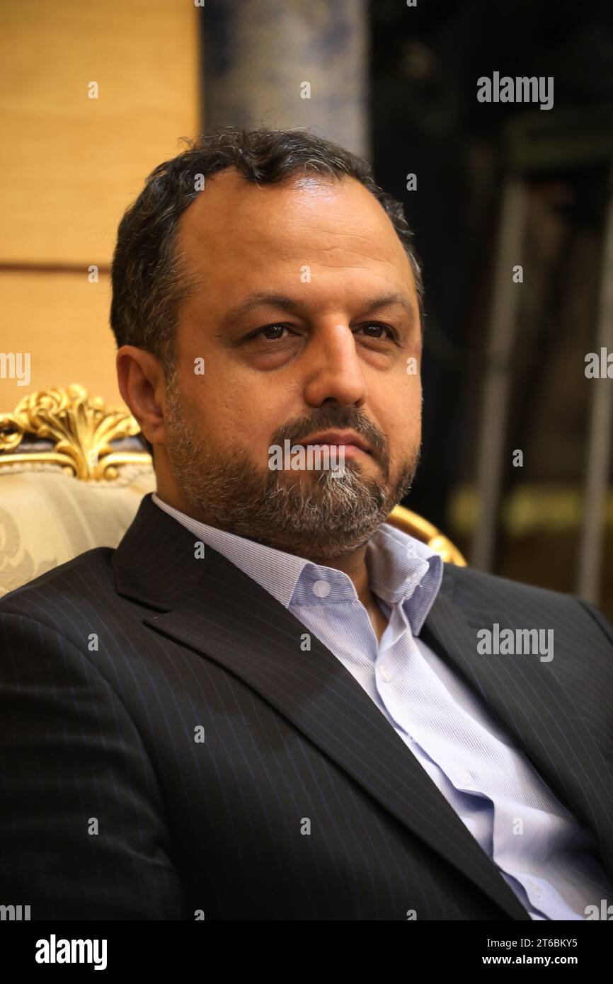 Tehran, Iran. 9th Nov, 2023. Iranian Minister of Economic and Financial Affairs EHSAN KHANDOUZI ...