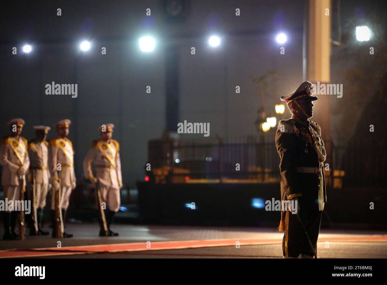 Tehran, Iran. 9th Nov, 2023. Honor guard prepares before Iranian ...