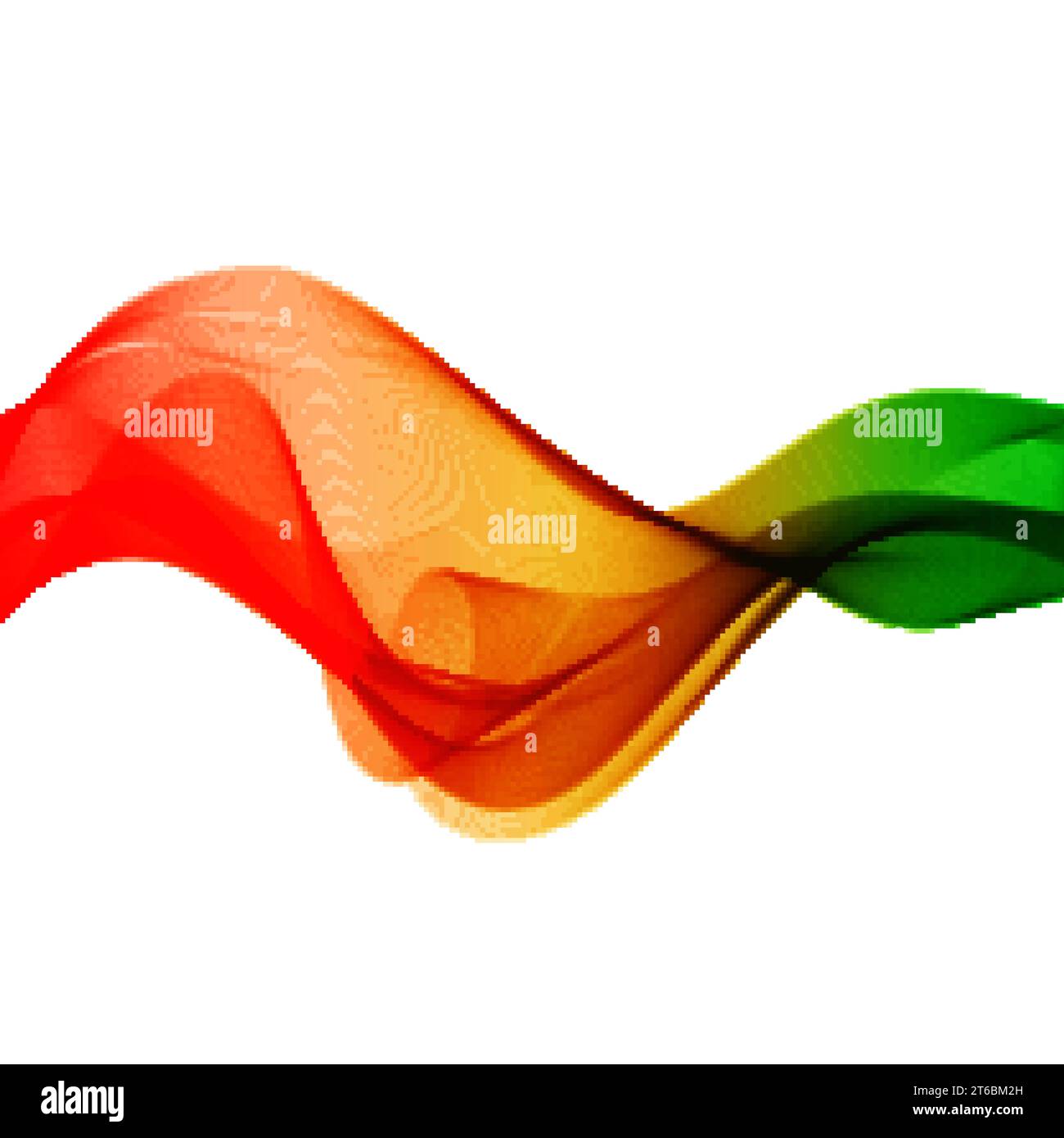 Abstract colorful, red, yellow and green, wave background, vector ...