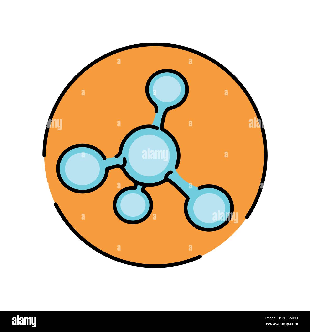 Molecules Color Line Icon Microorganisms Microbes Bacteria Vector Isolated Element Editable