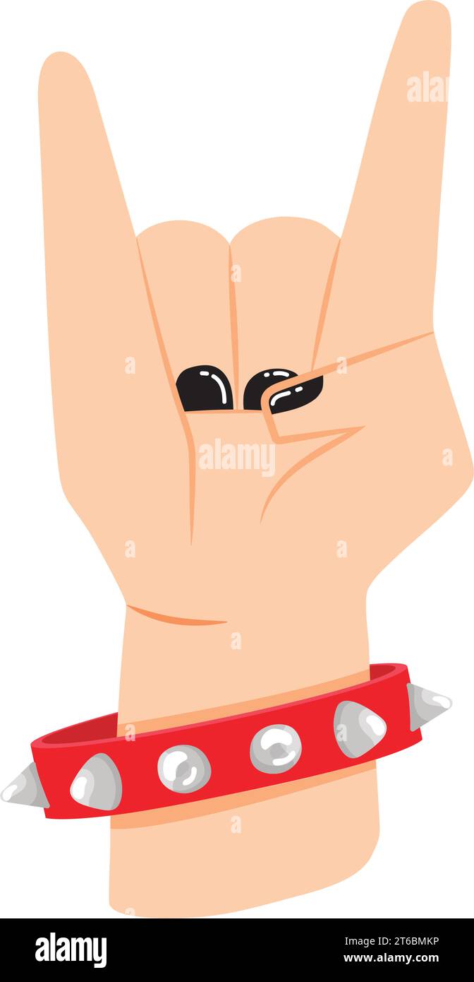 Isolated hand doing a rock gesture Vector Stock Vector Image & Art - Alamy