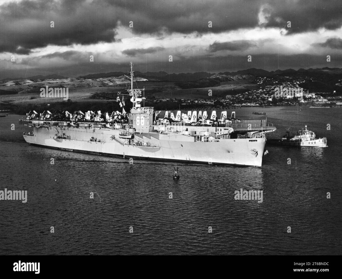 USNS Cape Esperance (T-CVU-88) at Pearl Harbor, Hawaii, during the mid ...