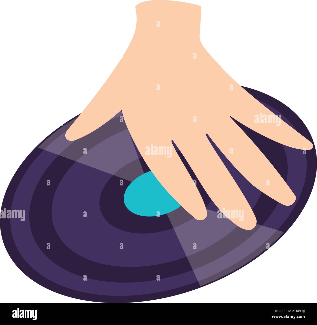 Isolated hand playing a dj vinyl Vector Stock Vector Image & Art - Alamy