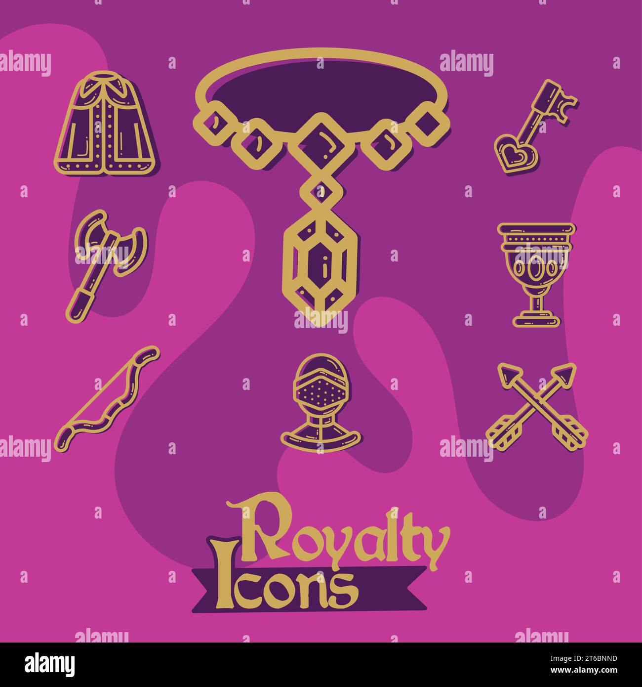 Set of royalty icons Medieval era Vector Stock Vector Image & Art - Alamy