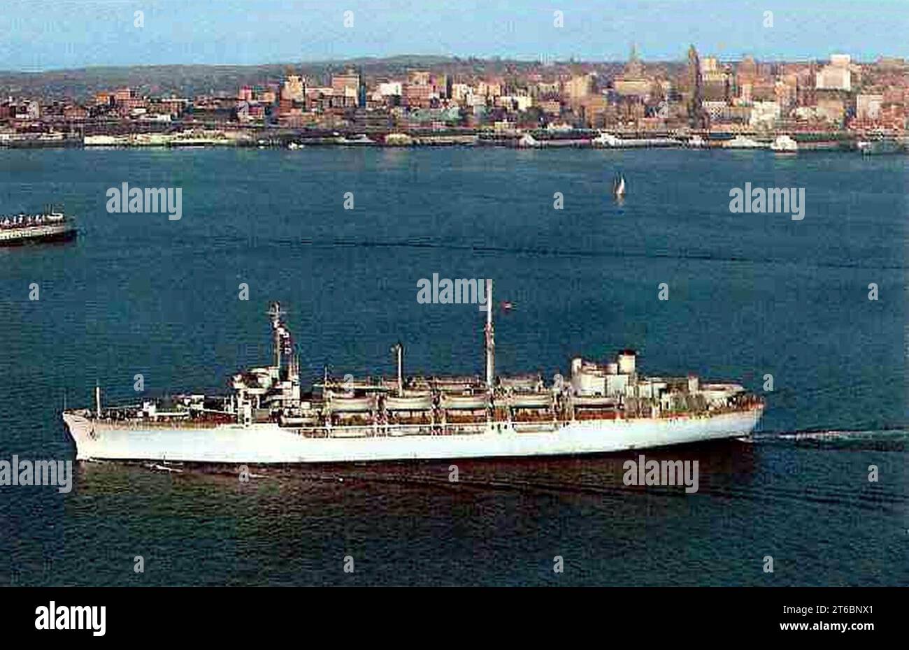 USNS General H. B. Freeman (T-AP-143) underway in San Francisco Bay, in ...