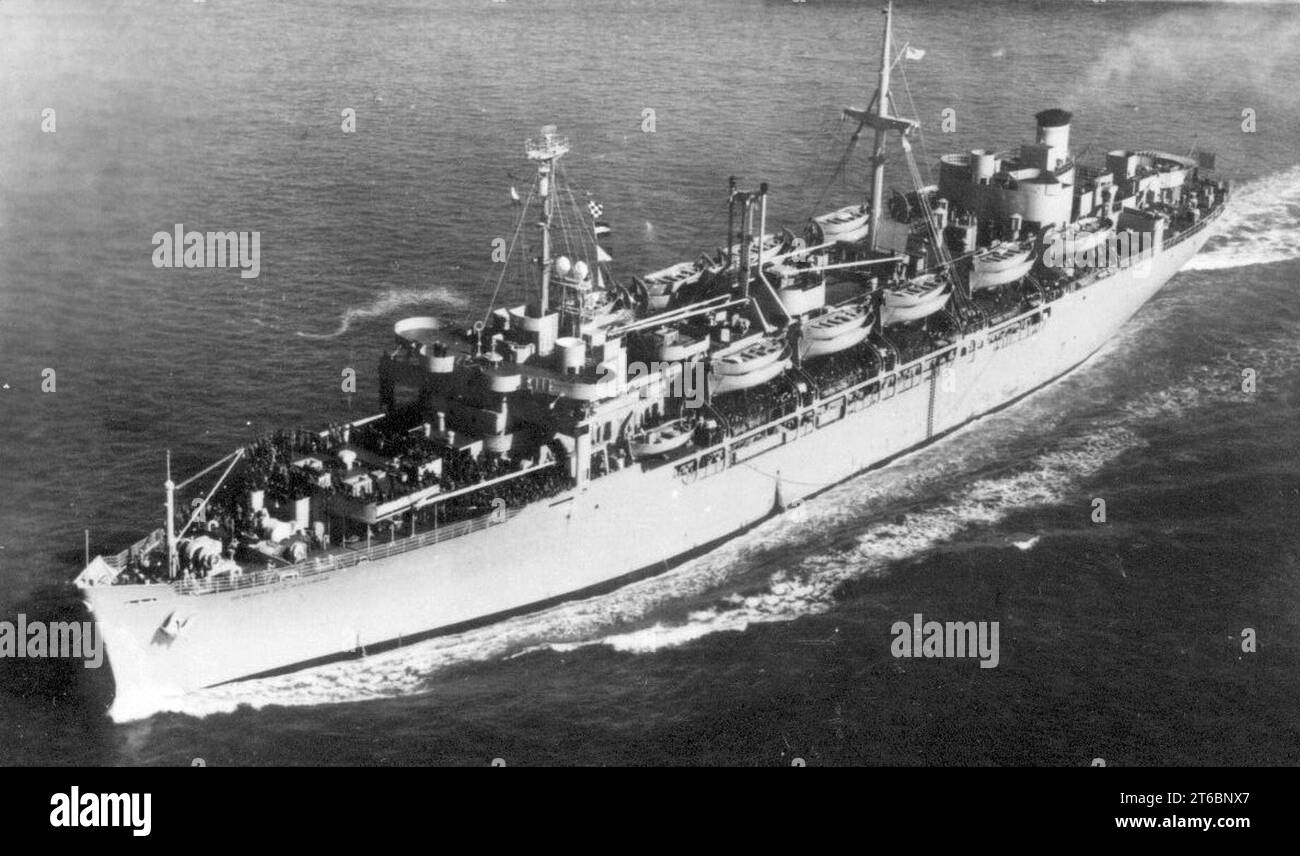 Usns General D E Aultman T Ap 156 Underway At Sea In The 1950s