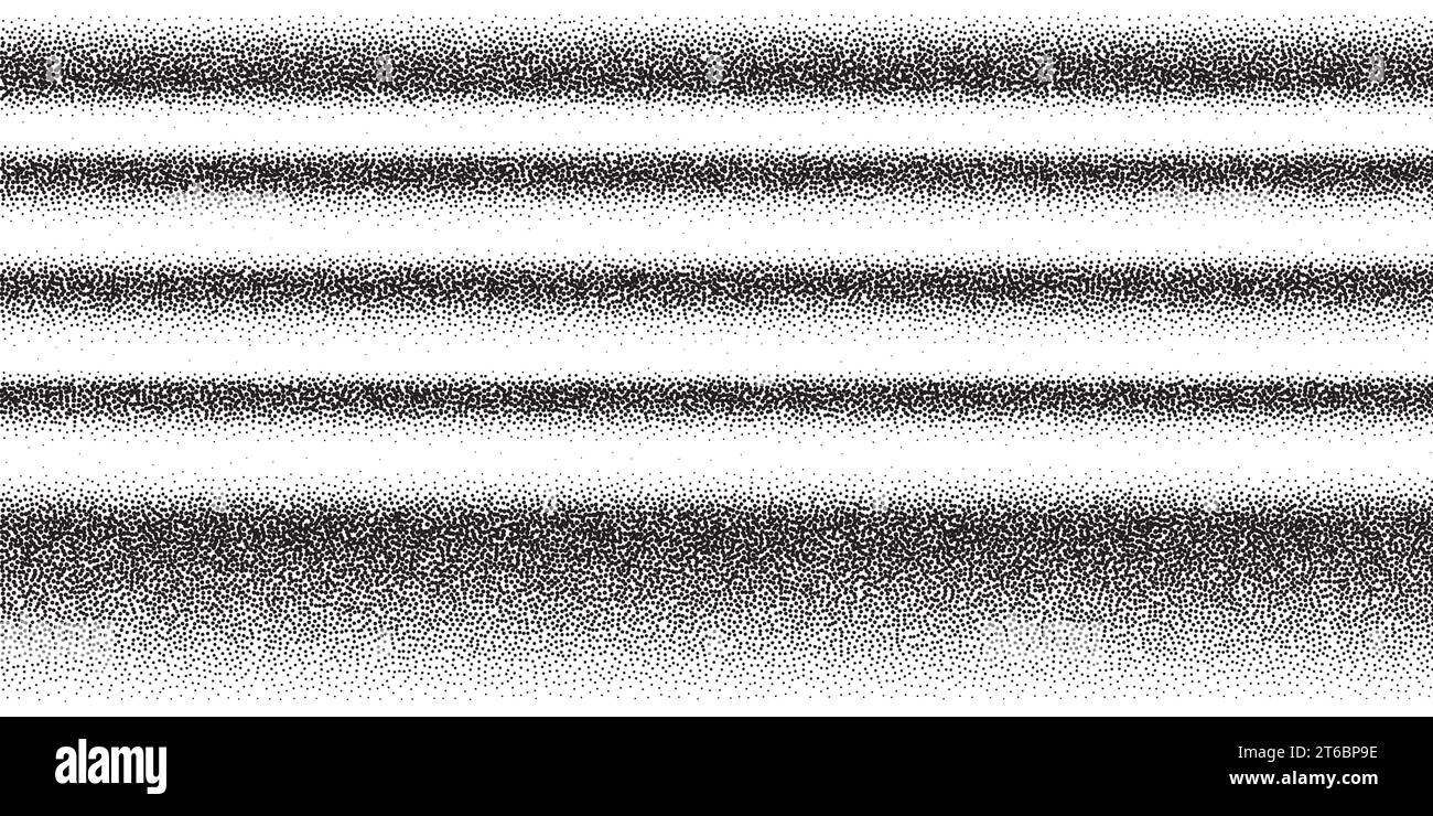 Dotwork stripes pattern background. Black noise stipple dots. Dotted ...