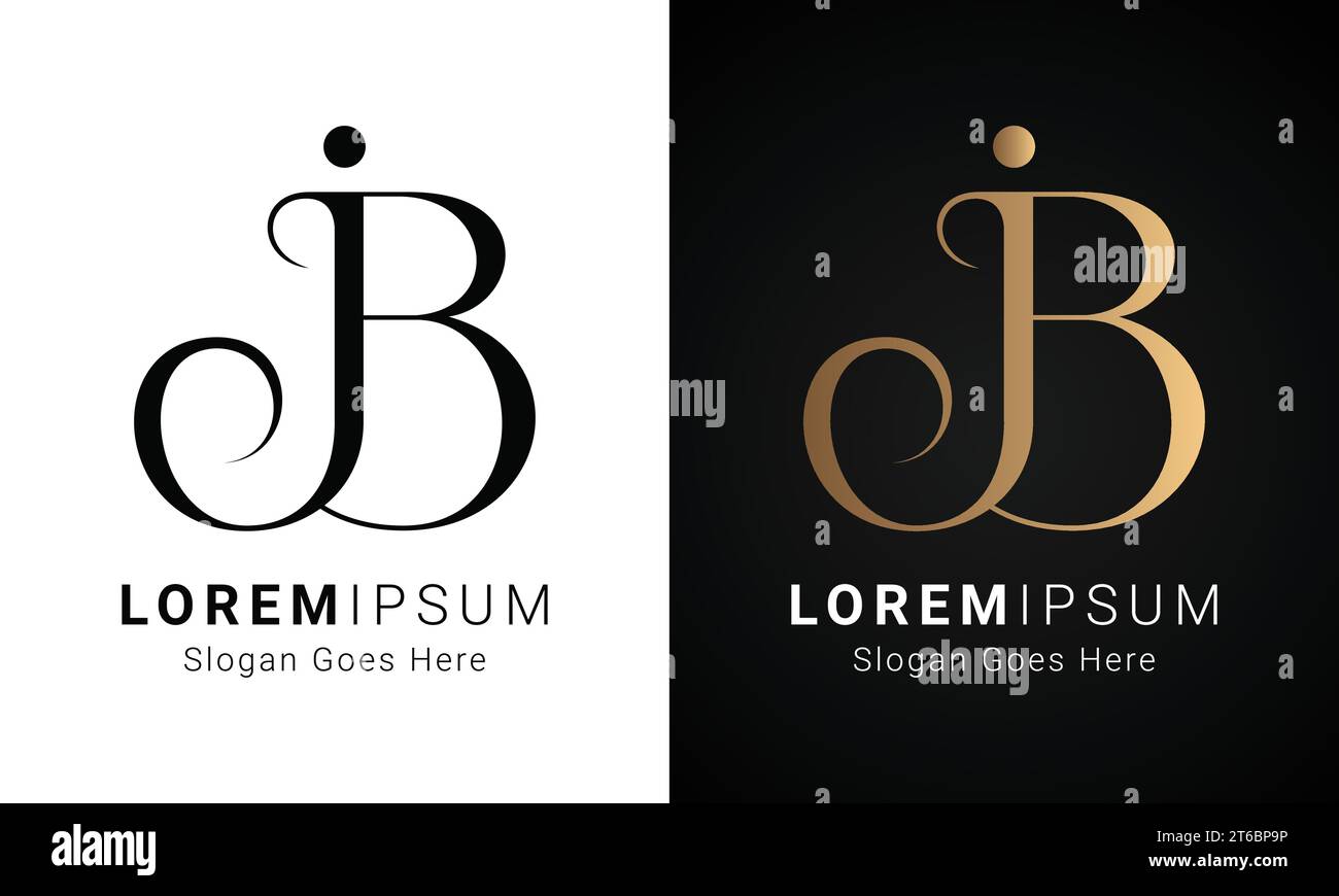 Luxury Initial JB or BJ Monogram Text Letter Logo Design Stock Vector Image & Art - Alamy