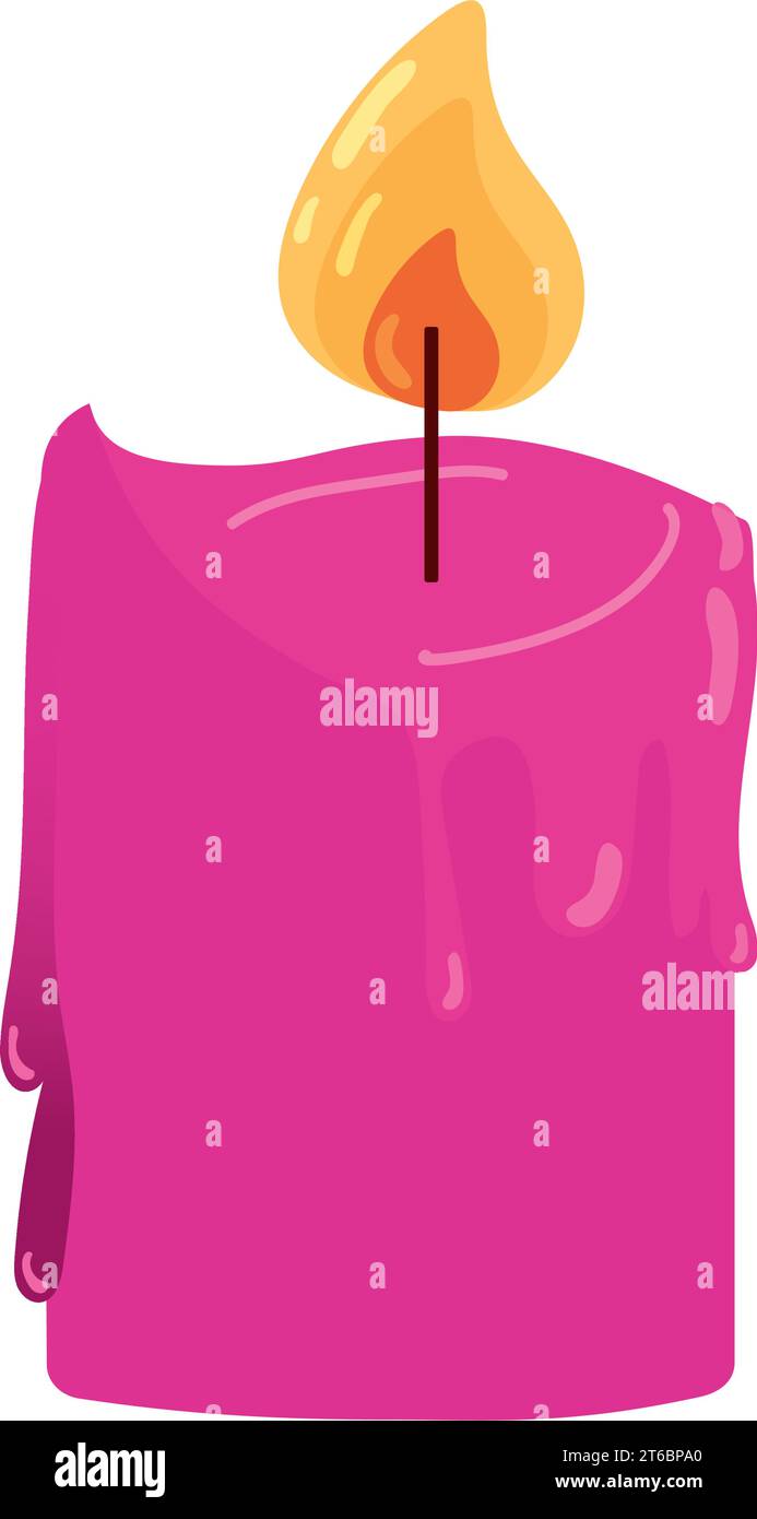 The pink candle Stock Vector Images - Alamy