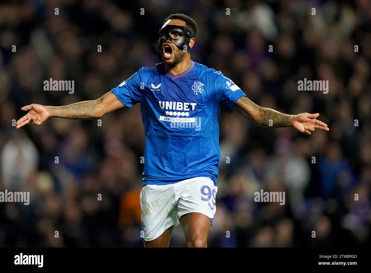 Rangers' Danilo celebrates scoring a third goal before it is ruled out ...