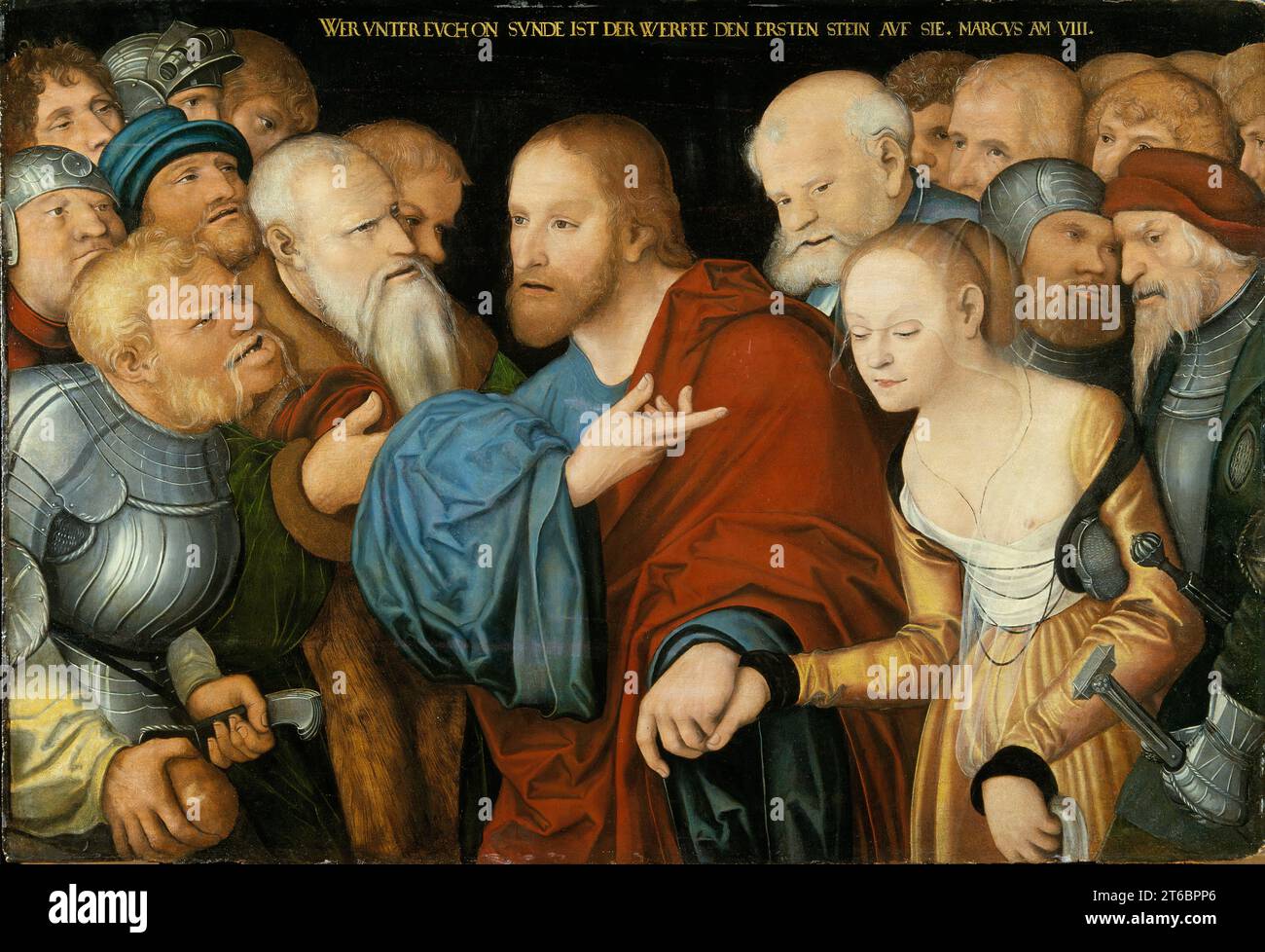 Christ and the Woman taken in Adultery, mid-16th century Stock Photo - Alamy