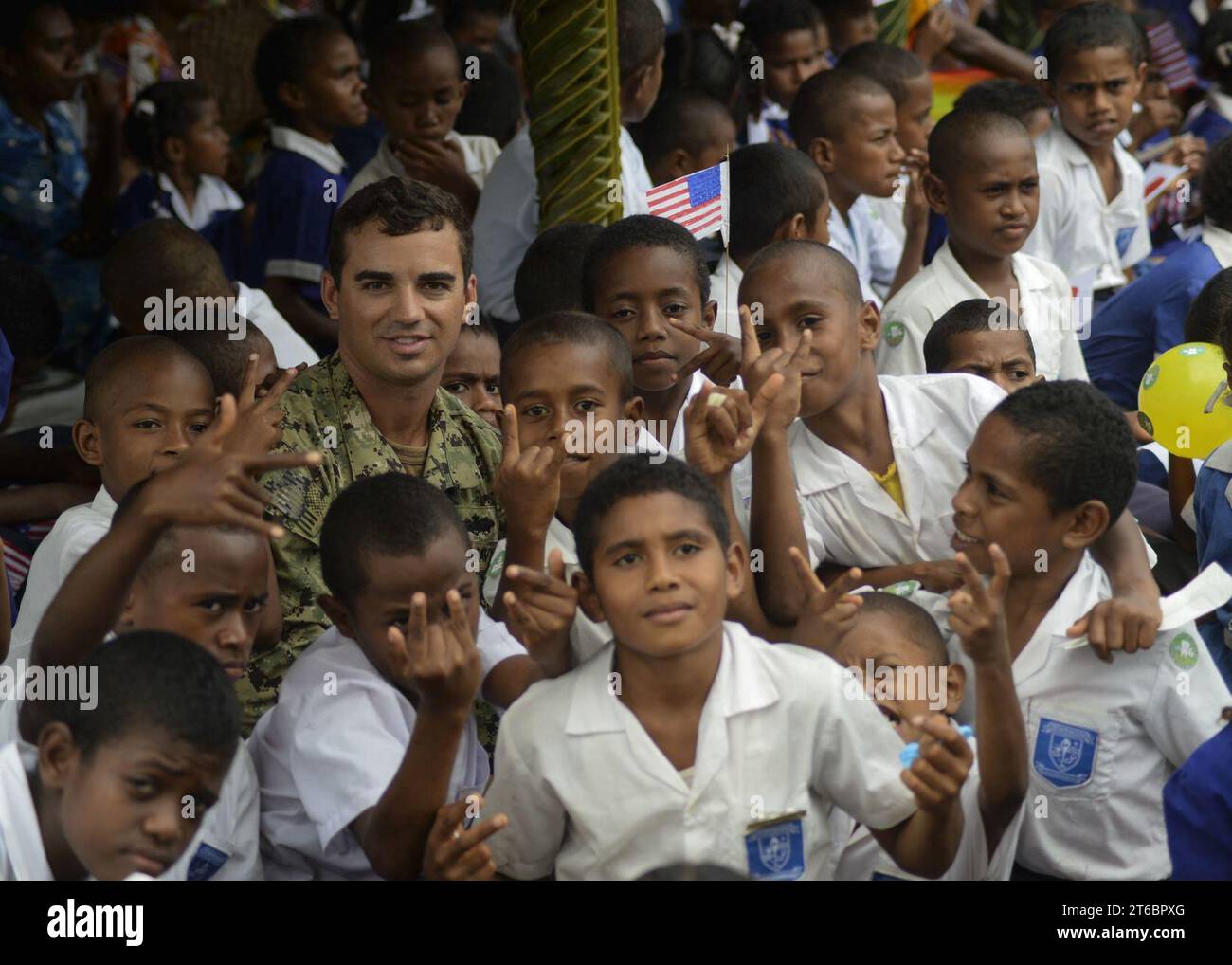 USNS Mercy crew participates in ribbon cutting ceremony for the Viani ...