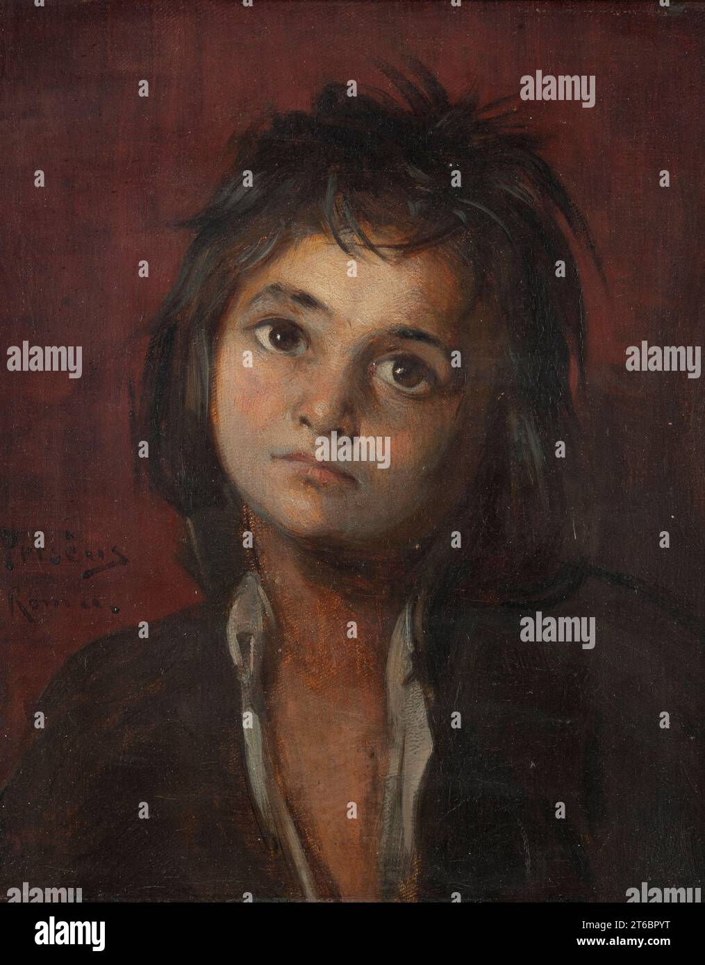 Roman boy. Study, late 19th century Stock Photo - Alamy