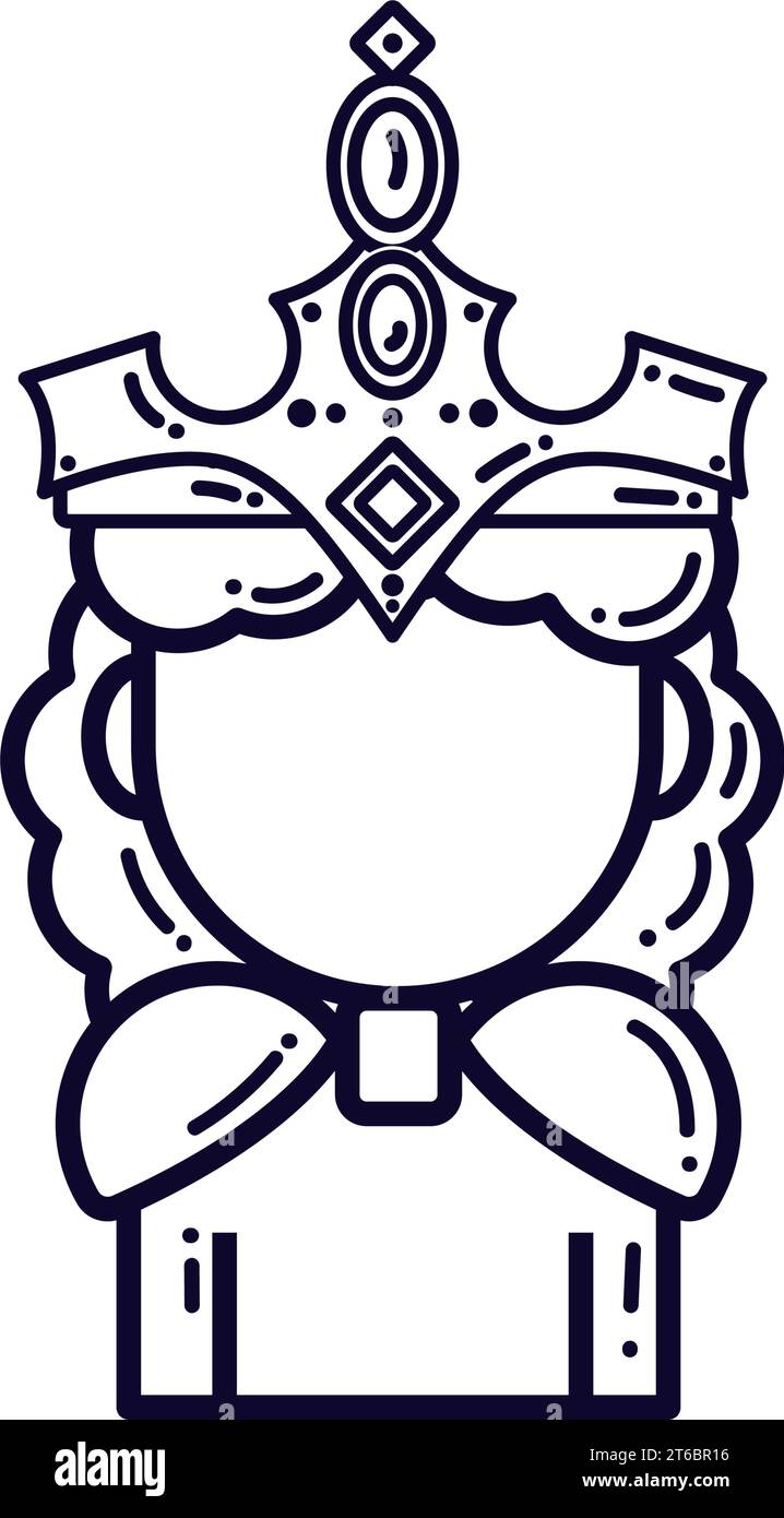 Woman medieval queen vector Cut Out Stock Images & Pictures - Alamy