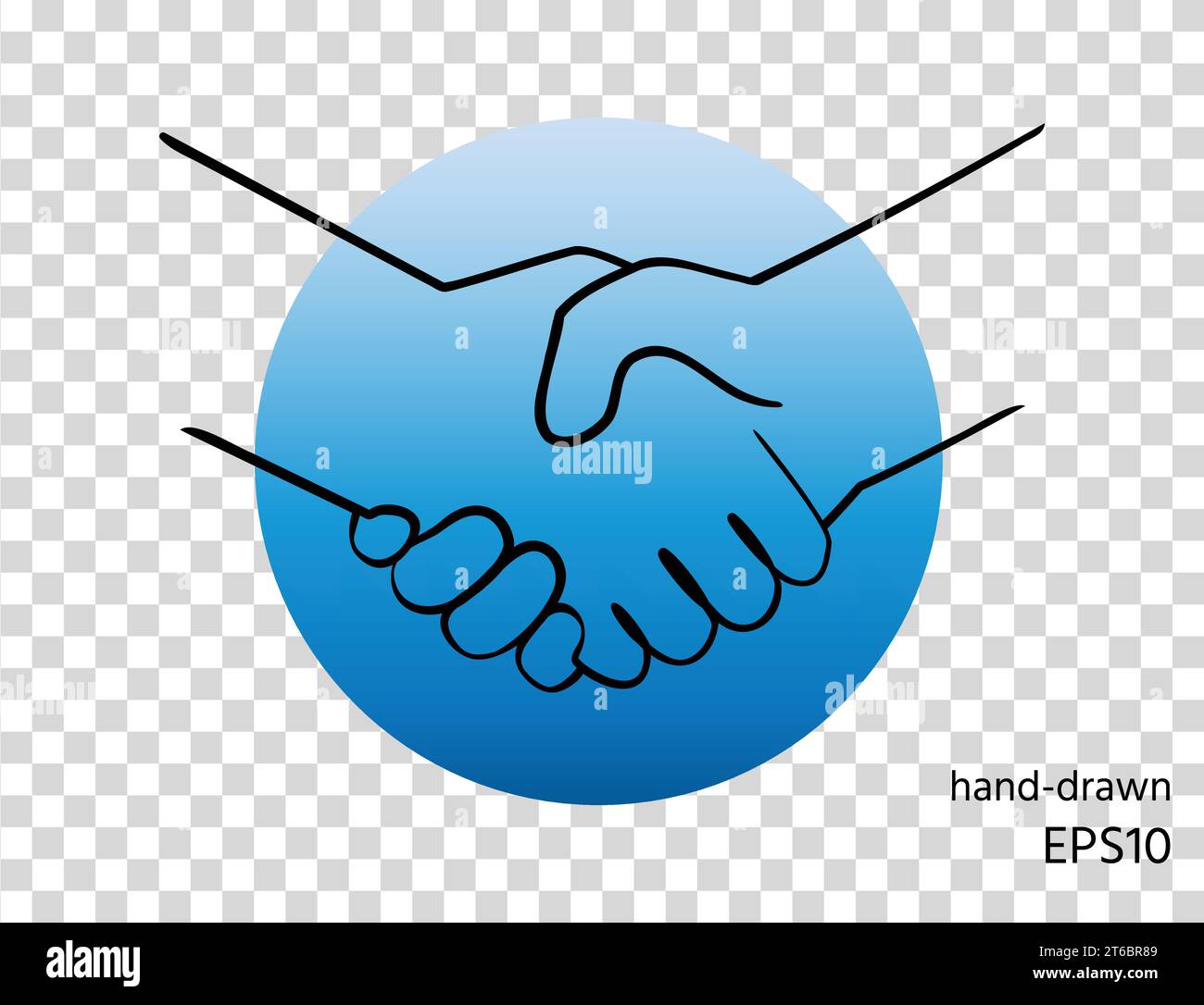 Symbol of handshake, black brush outline Stock Vector Image & Art - Alamy