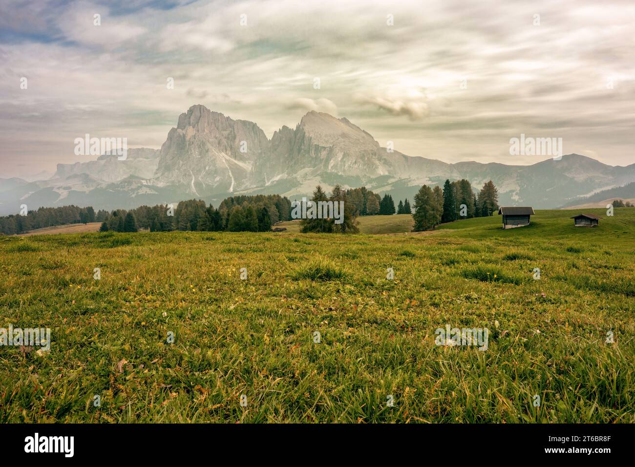 Landscape Impression of Alpe di Siusi (Seiser Alm), Dolomites, Italy ...