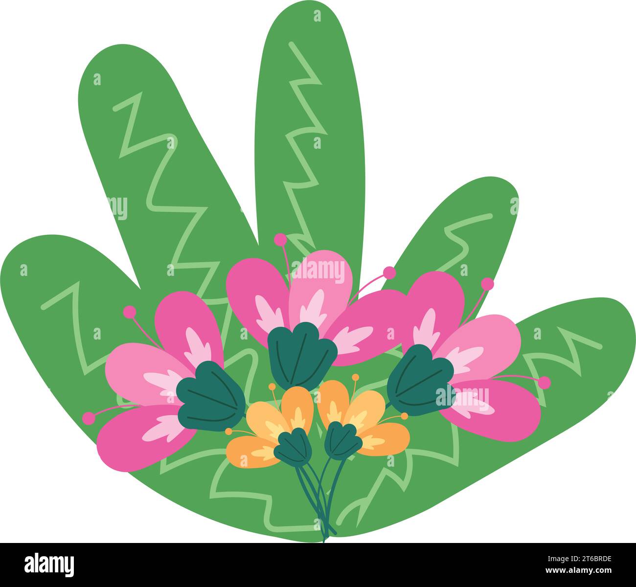 Bush flowers nature Stock Vector Images - Alamy