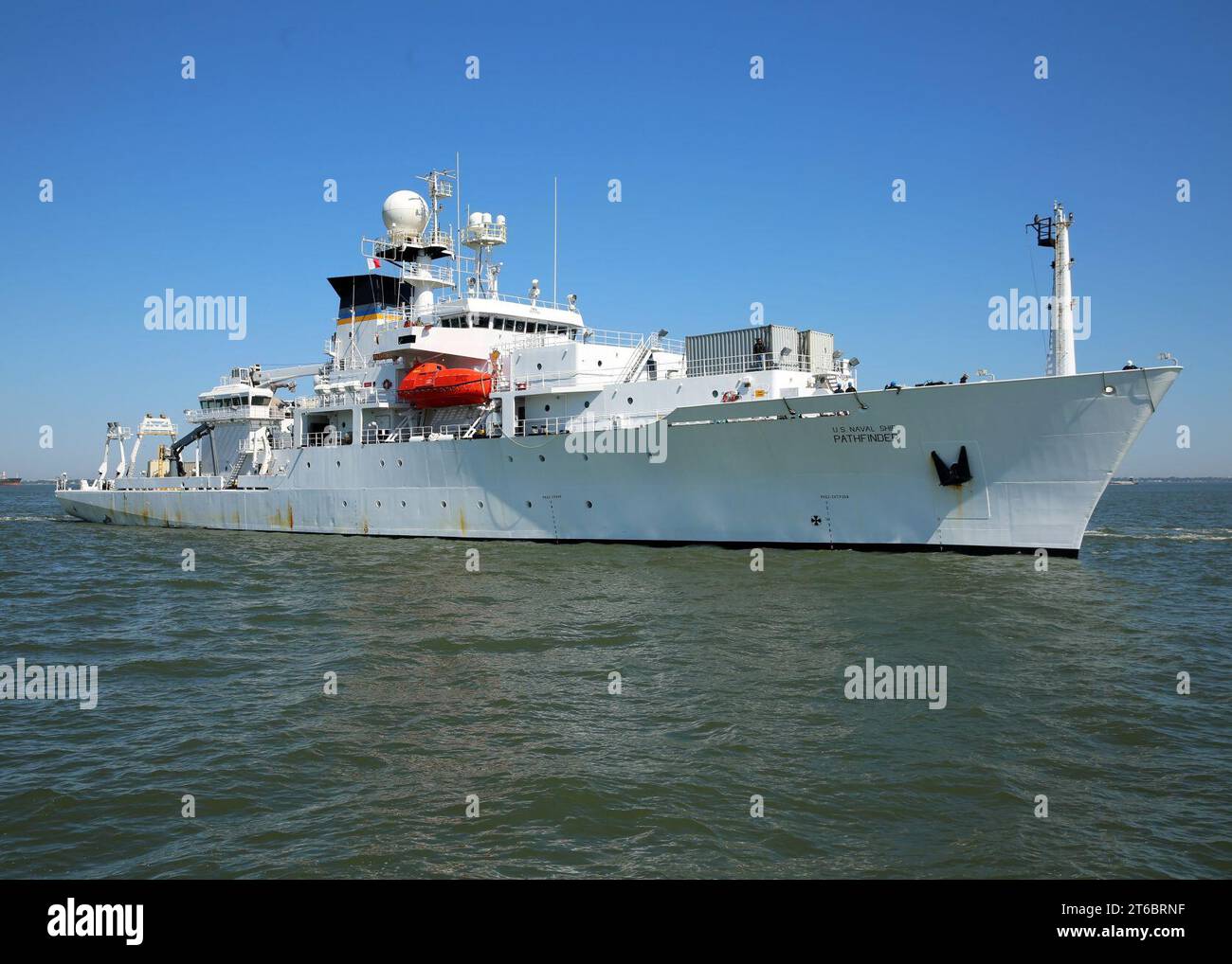 USNS Pathfinder (T-AGS-60) off Naval Station Norfolk on 2 May 2018 ...