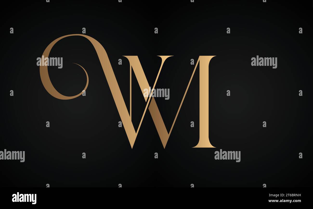 Luxury Initial MV or VM Monogram Text Letter Logo Design Stock Vector Image & Art - Alamy