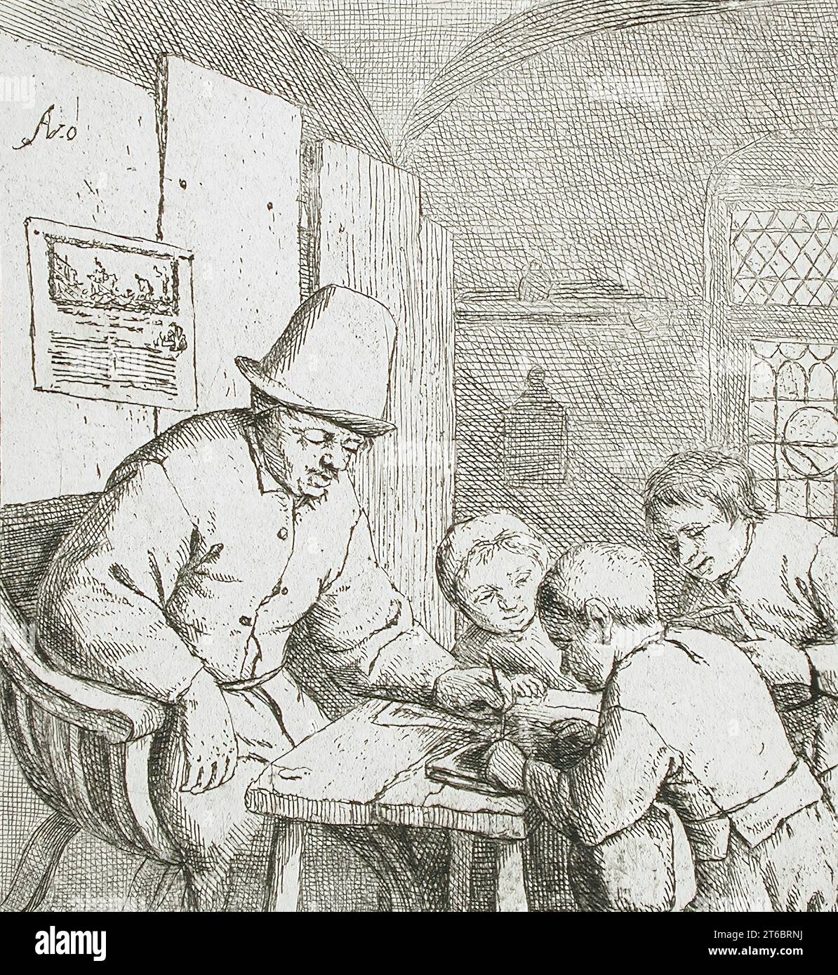 The Schoolmaster, c1644 Stock Photo - Alamy