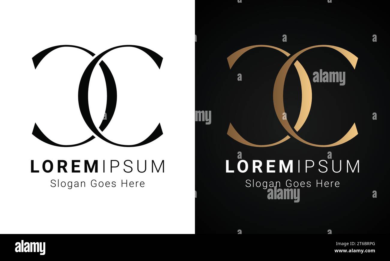 Logo initial letters cc hi-res stock photography and images - Alamy