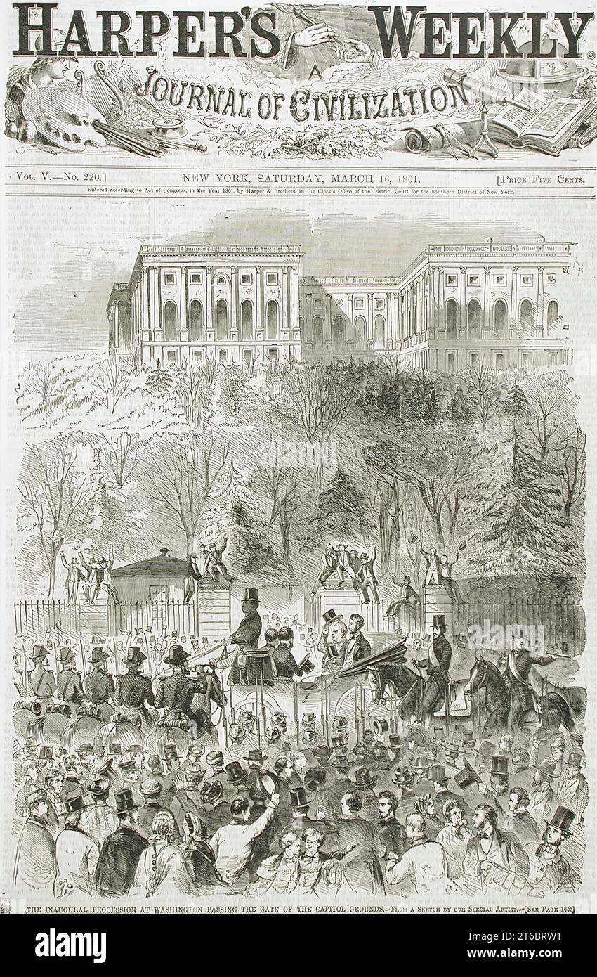The Inaugural Procession at Washington, Passing the Gate of the Capitol ...