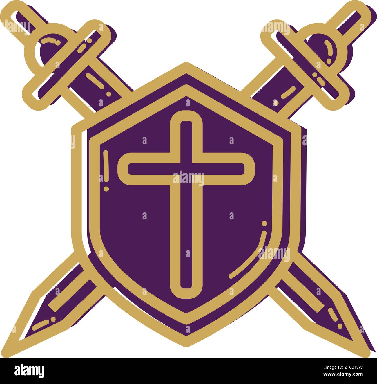 Isolated Shield and swords icon Medieval weapon Vector Stock Vector ...