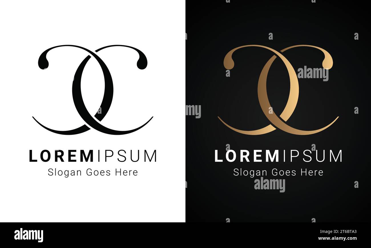 Logo initial letters cc hi-res stock photography and images - Alamy