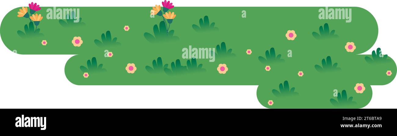 Isolated flat style outdoor land with grass Vector Stock Vector Image ...