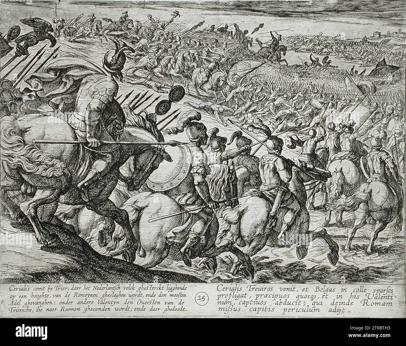 The Roman Commander Cerialis Attacks Near Trier, Publshed 1612. From ...