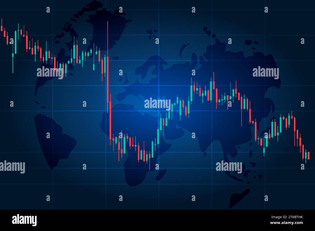 Candle stick graph chart. Stock market investment trading diagram on ...