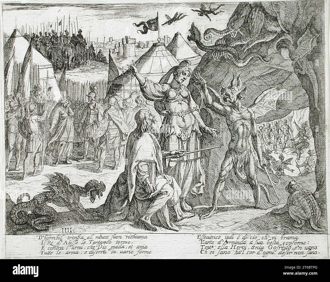 Canto IV, 16th century. From Jerusalem Delivered II by Tasso Stock ...