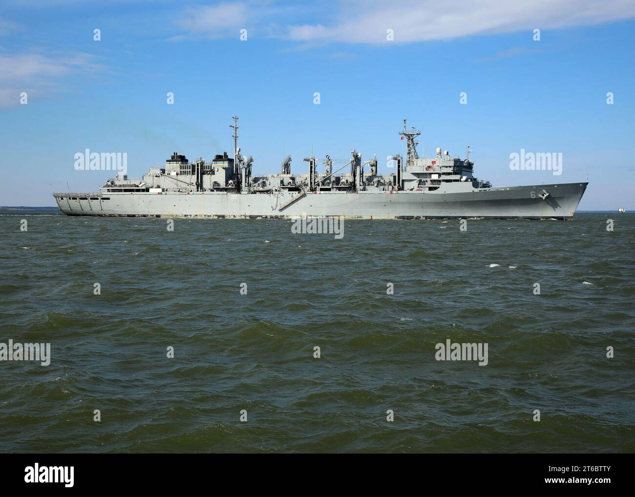 USNS Supply (T-AOE-6) departs Naval Station Norfolk on 14 March 2018 ...