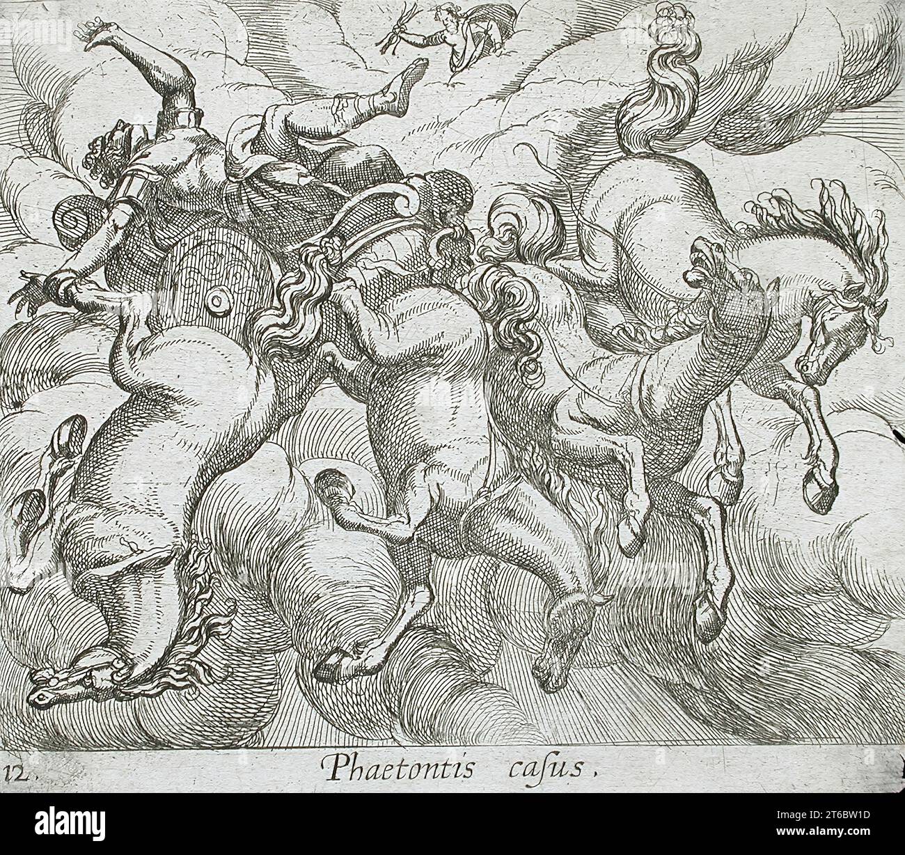 The Death of Phaeton, published 1606. From The Metamorphoses of Ovid ...