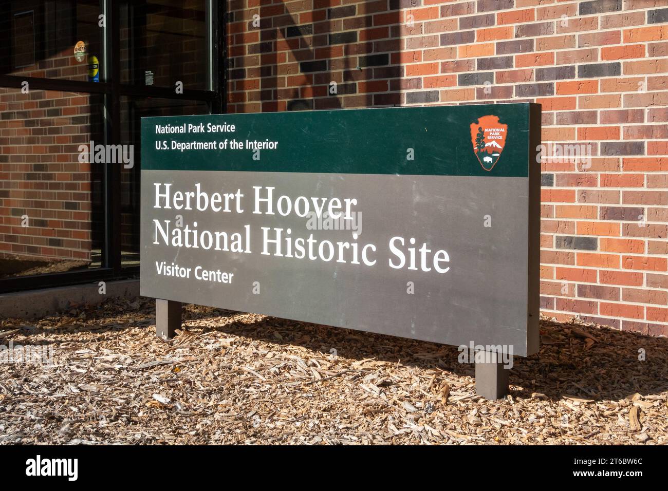 WEST BRANCH, IA, USA - OCTOBER 20, 2023: Visitor Center at Herbert ...