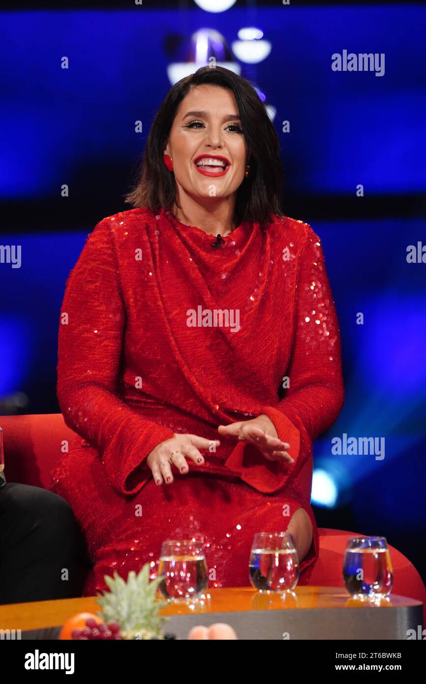 EDITORIAL USE ONLY Jesse Ware during filming for the Graham Norton Show ...