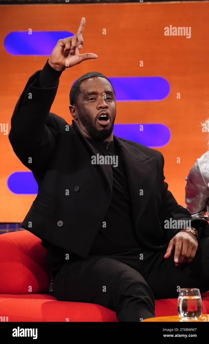 EDITORIAL USE ONLY Sean Diddy Combs during filming for the Graham ...